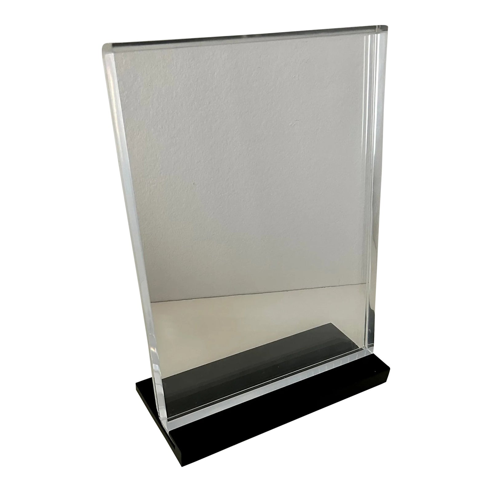 1980's Thick Lucite Picture Frame | Chairish