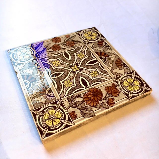 Victorian British Aesthetic Movement Tile C. 1880s | Chairish