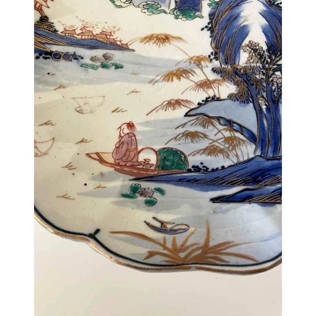 Vintage Hand Painted Japanese Porcelain Plates- Set of 7 | Chairish