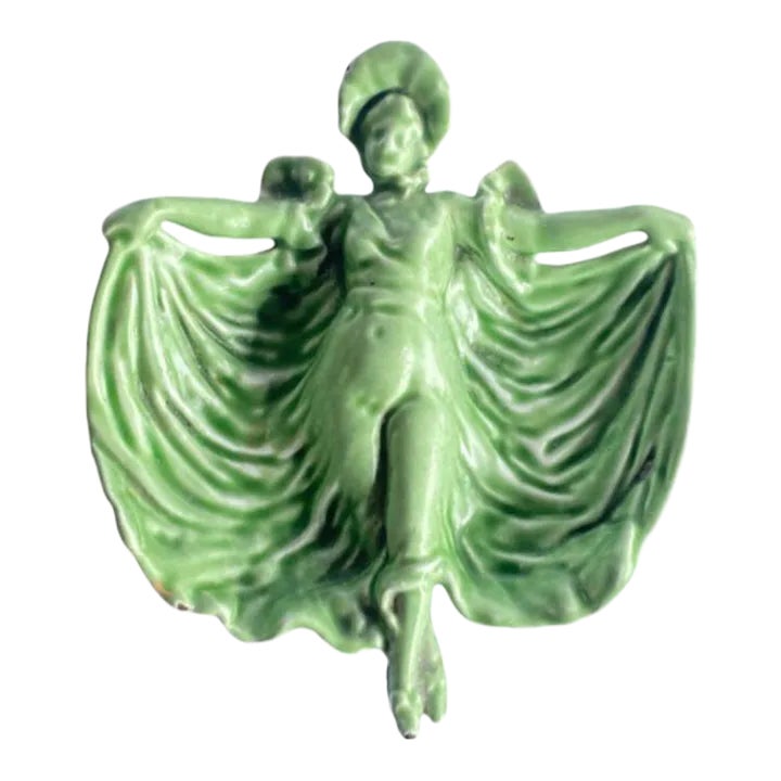 1910's Art Nouveau Green Enamel Pemco Baltamore Cast Iron Trinket Dish ...