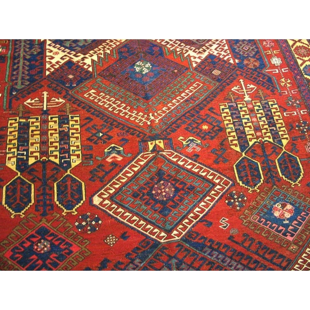 19th Century Caucasian Dragon Sumak Carpet ( 7'4" X 11'10" - 223 X 360 ...