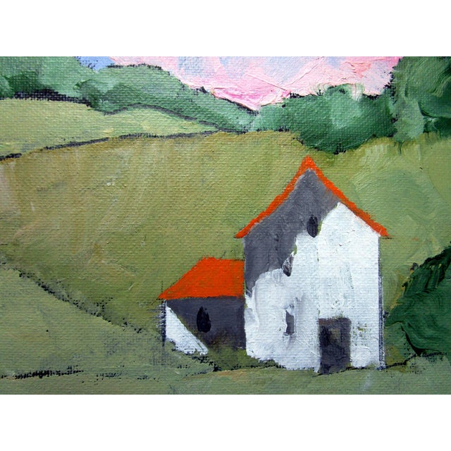 California Hills Farmhouse Lynne French Landscape 11x14 O/C | Chairish