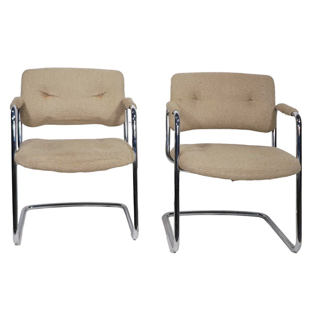 Pr. Vintage Steelcase Arm Chairs C 1970's | Chairish