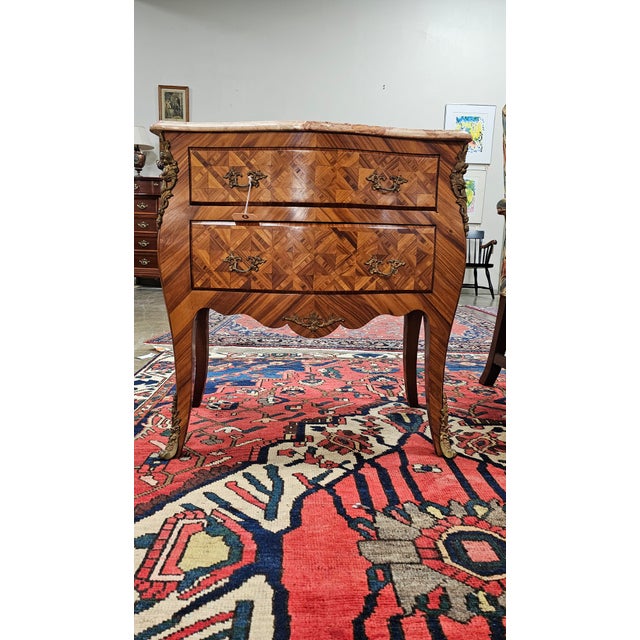 19th Century Italian Style Veneer Comodo Marble Top With Ormau Bronze ...