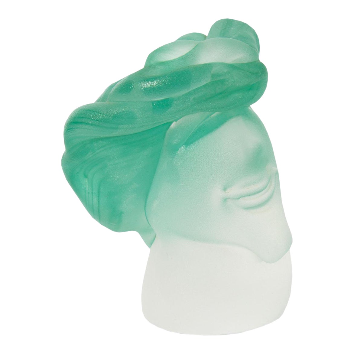 2000 Signed Art Glass Bust Sculpture by Stephen Fellerman and Clair ...