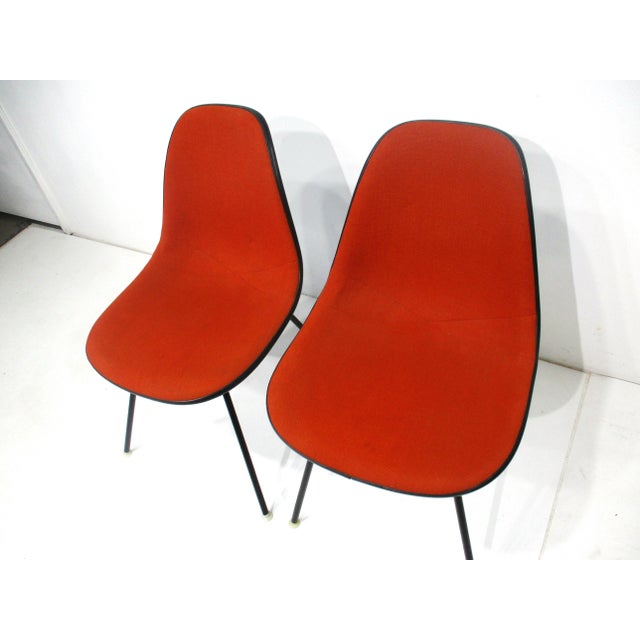 Eames Upholstered Side Shell Chairs for Herman Miller | Chairish