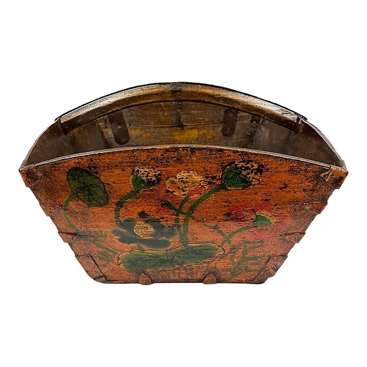 19th Century Antique Chinese Wooden Rice Measure Bucket, Dou | Chairish