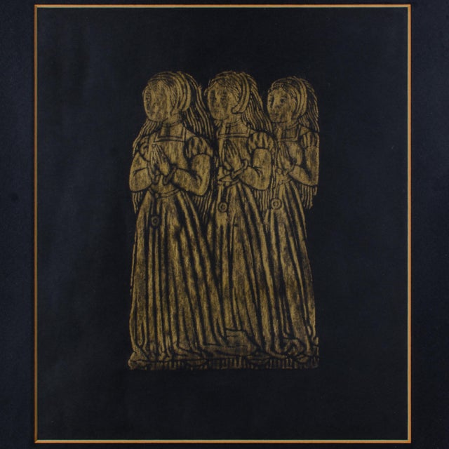 Children of Sir Ralph & Lady Elizabeth Verney Brass Rubbing | Chairish