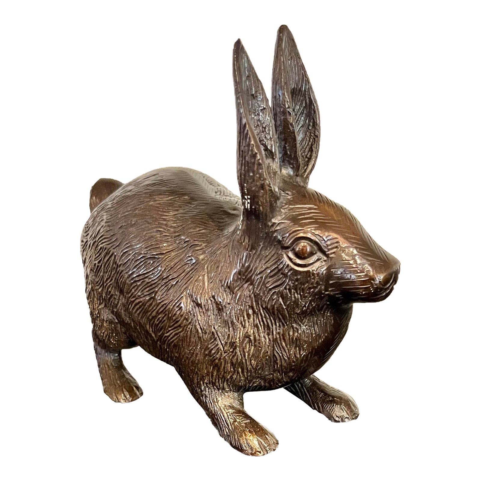 Vintage Bronze Bunny Rabbit | Chairish