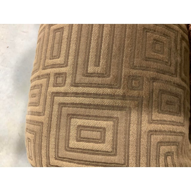Henredon Upholstery Collection Greek Key Pattern 3 Seat Sofa With 4 ...