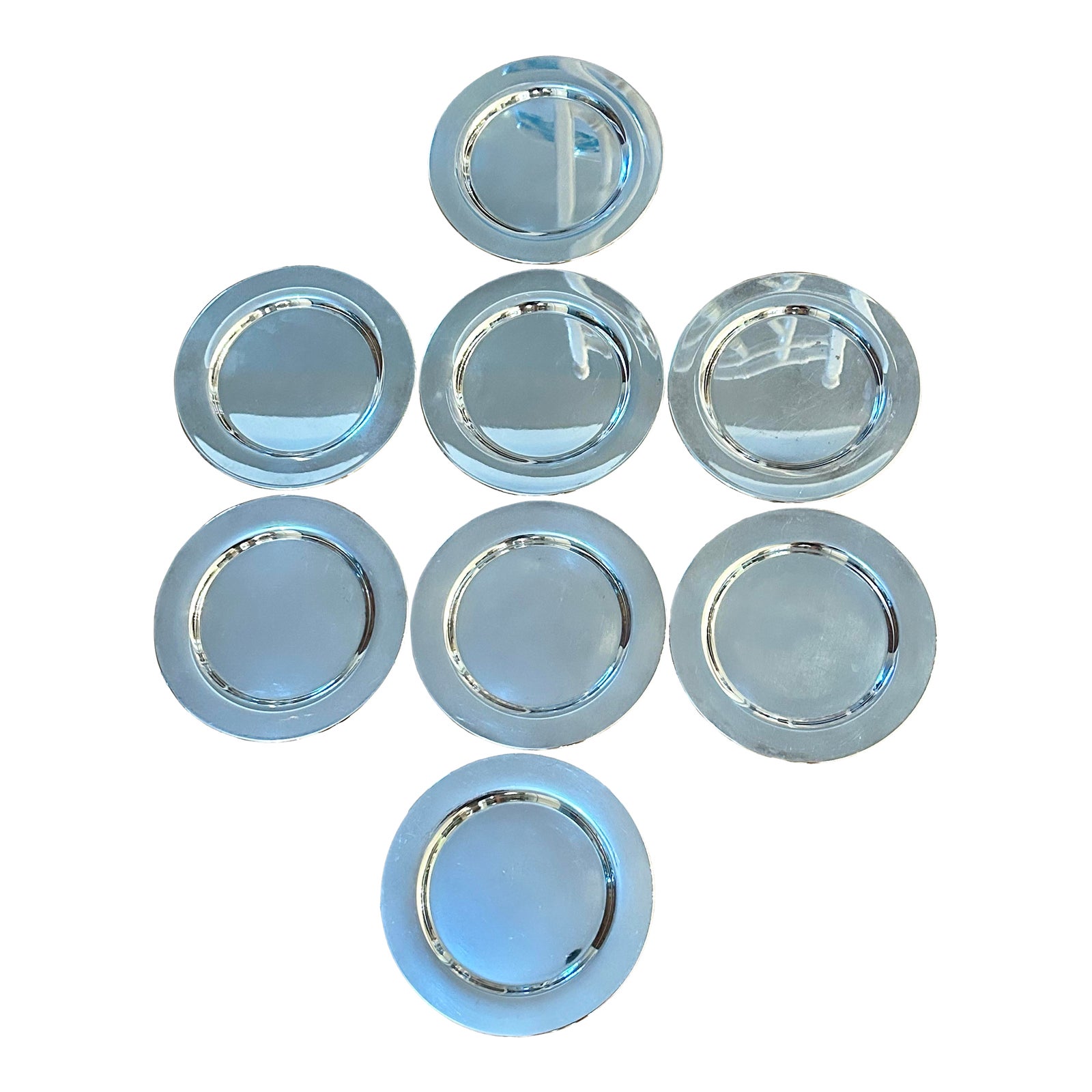 Late 20th Century Wm Rogers 6” Silver Plate Bread Plates - A Set of 8 ...