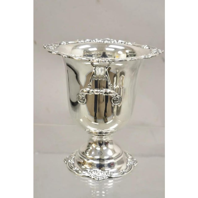 Victorian Style Silver Plated Footed Trophy Cup Champagne Chiller Ice ...