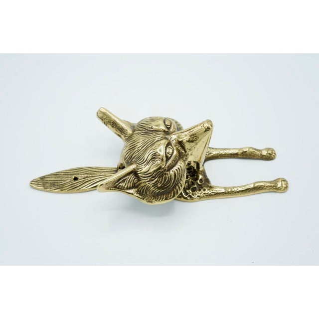 Large Vintage Brass Fox Door Knocker | Chairish