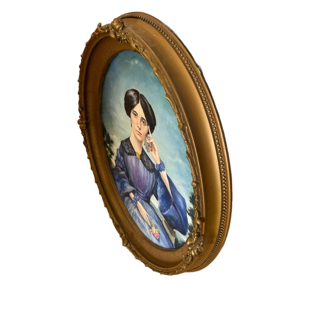 Antique Portrait Painting of Mary Elizabeth Mitchell Williams Oil on ...