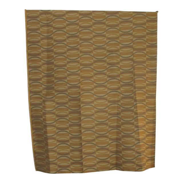 Silk Woven Fabric With Geometric Waves Pattern | Chairish