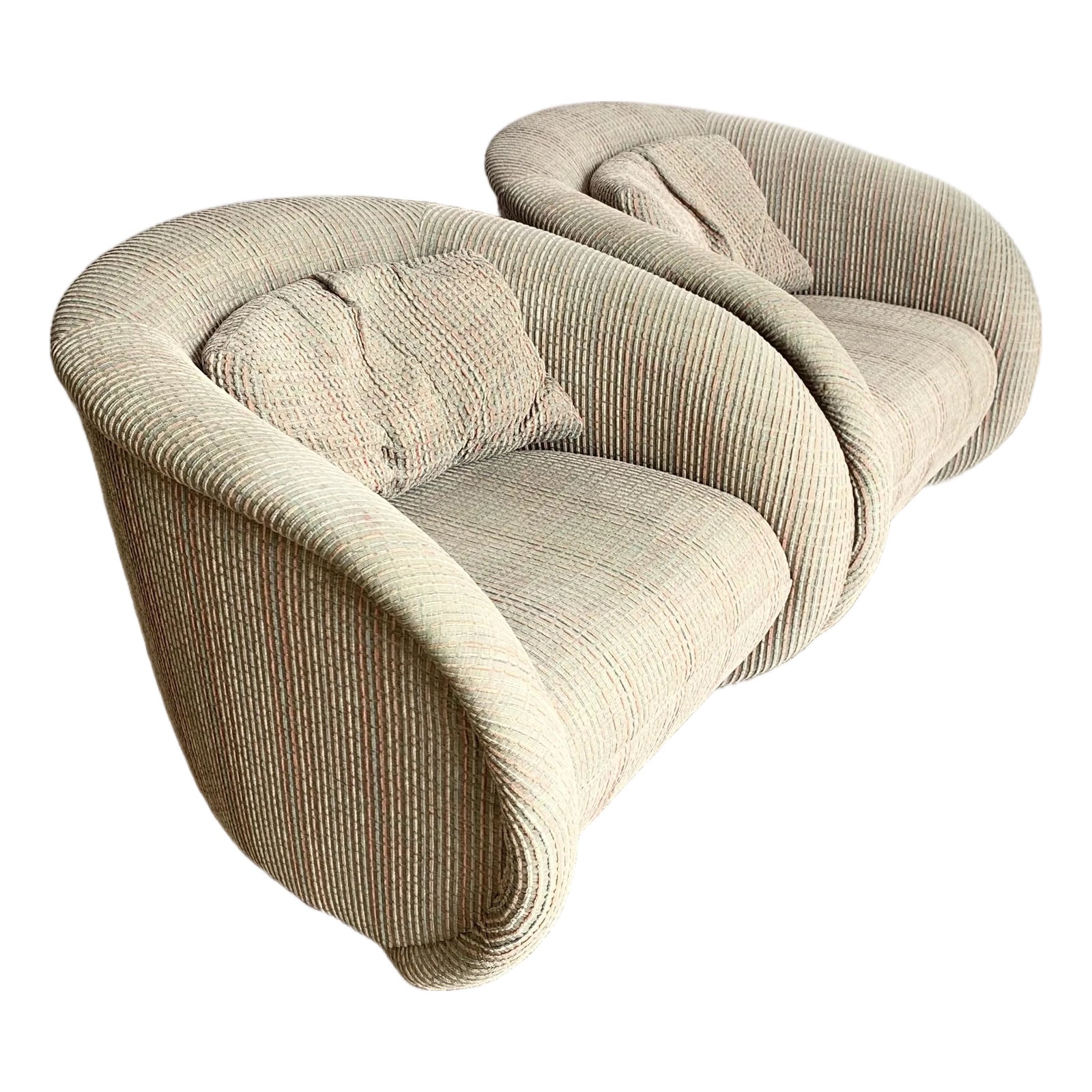 Postmodern Sculptural Swivel Lounge Chairs - A Pair | Chairish