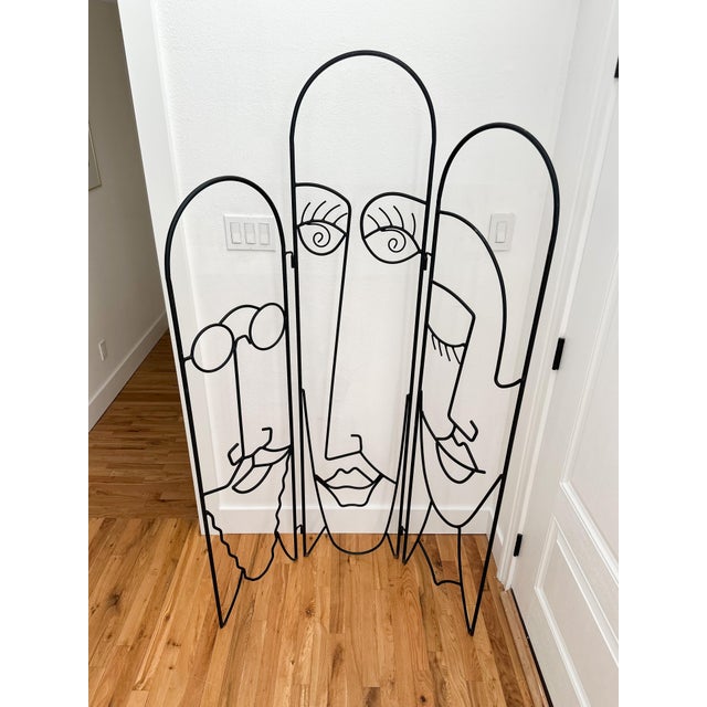 1970s Whimsical Sculptural Room Divider Screen in the Style of John ...