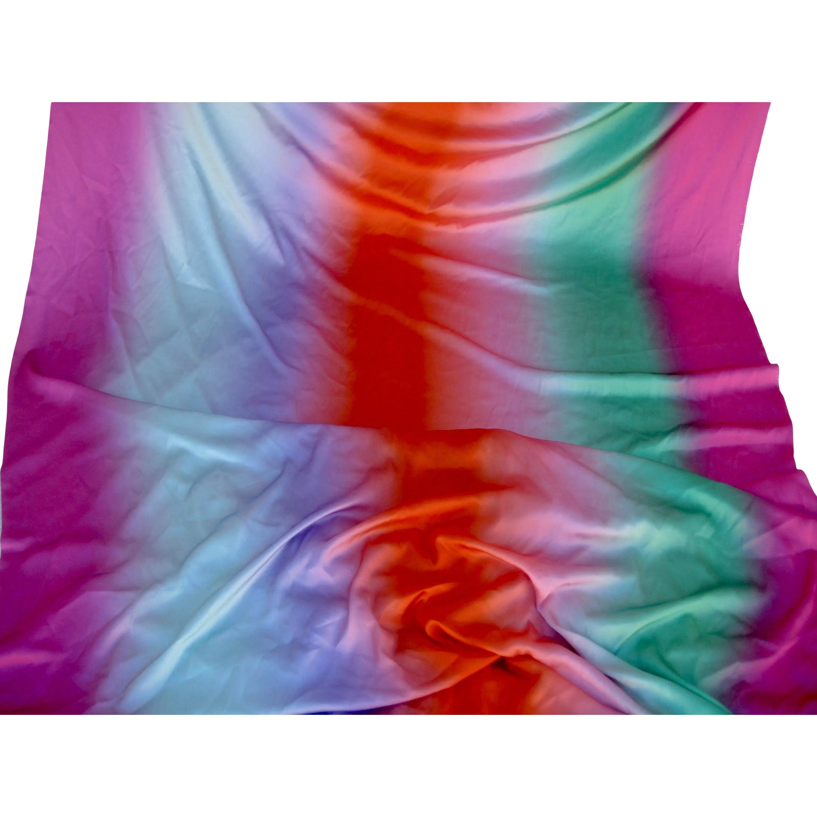 1970s Italian Textile Como Silk Fabric Rainbow - 9 Yards | Chairish