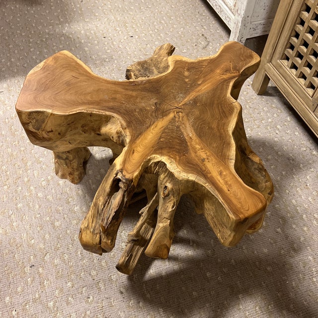 Natural Teak Root Coffee Table | Chairish