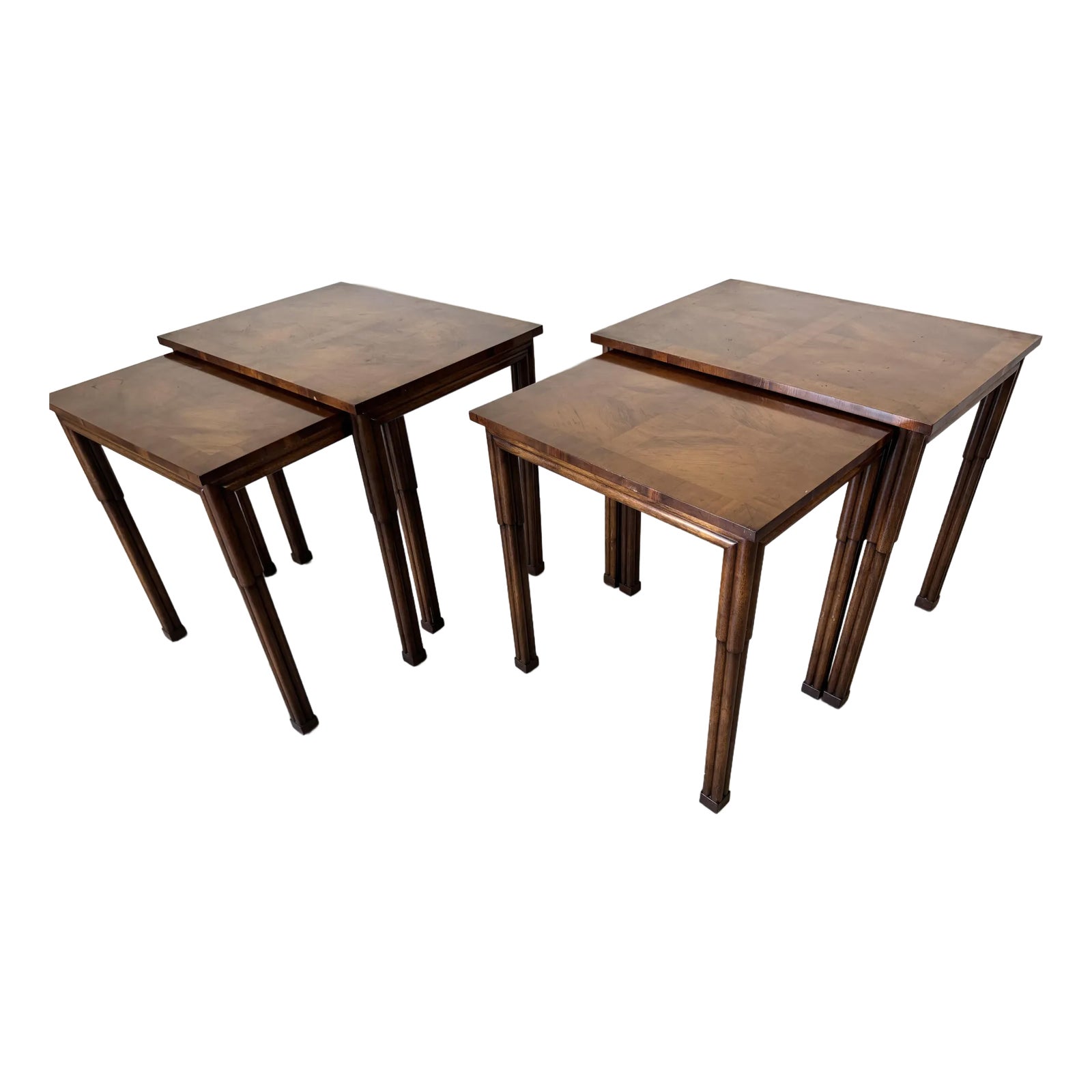 Vintage Old Colony Regency Style Walnut Nesting Tables – Set of 2 ...