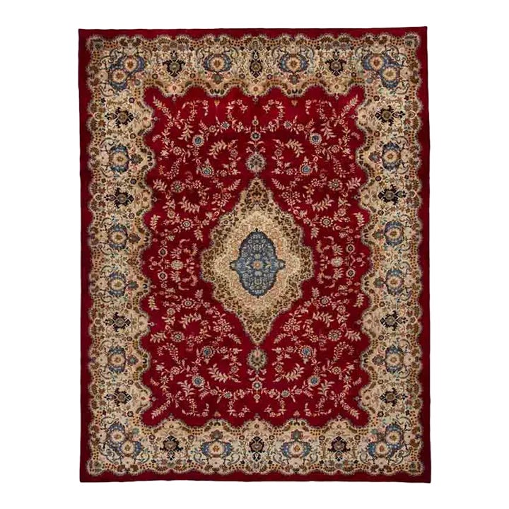 1960s Old Persian Kerman Area Rug 10’9″ X 15’5″ | Chairish