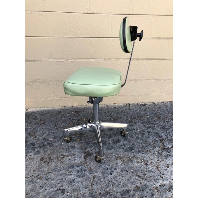 Mid Century Reliance Rolling Adjustable Pneumatic Exam Stool | Chairish