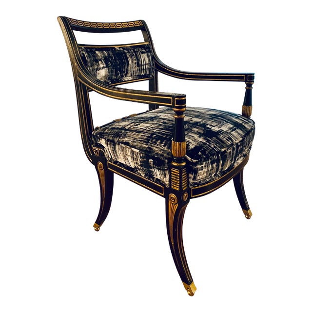 1940s Regency Greek Revival Klismos Armchair | Chairish