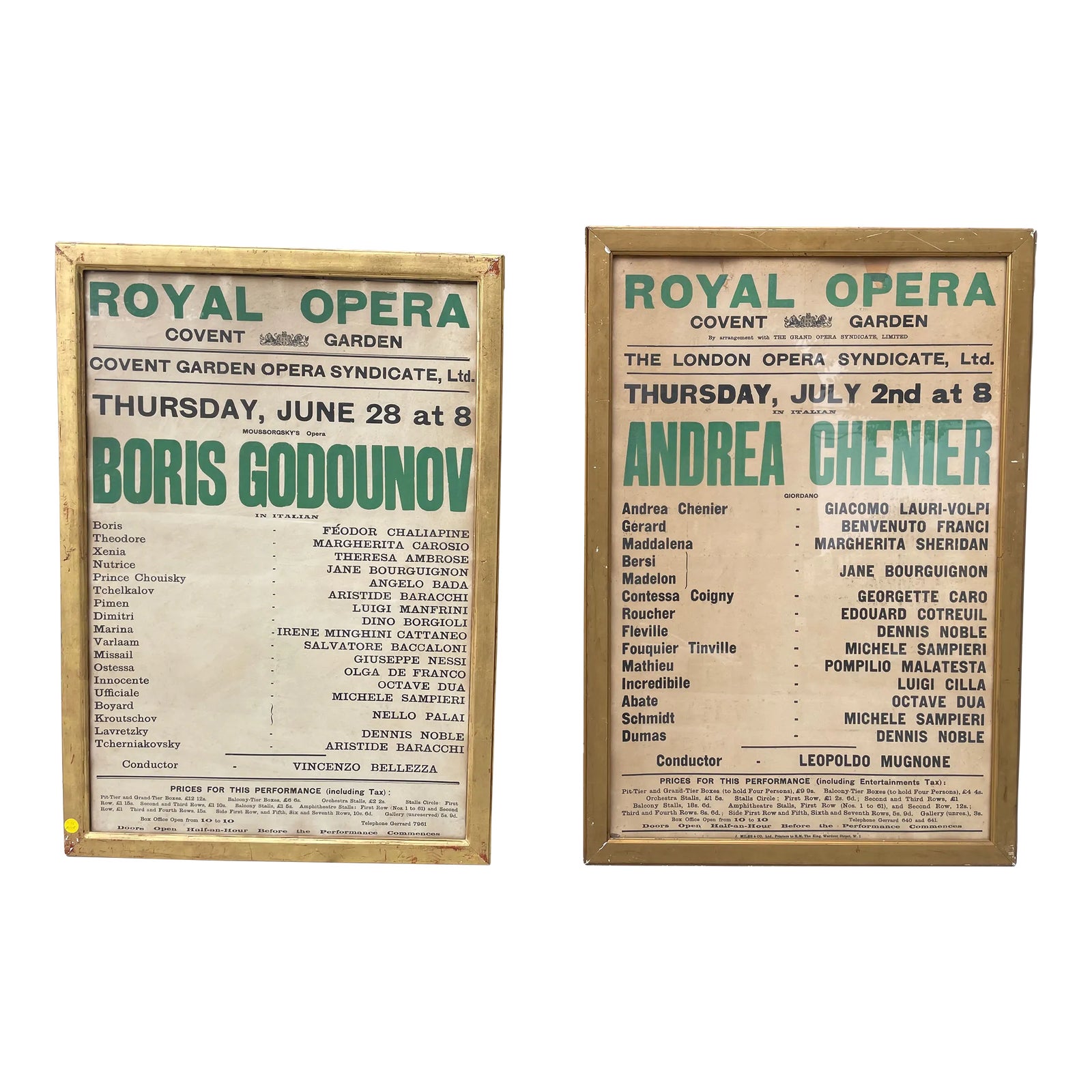 Pair of Royal Opera Posters | Chairish