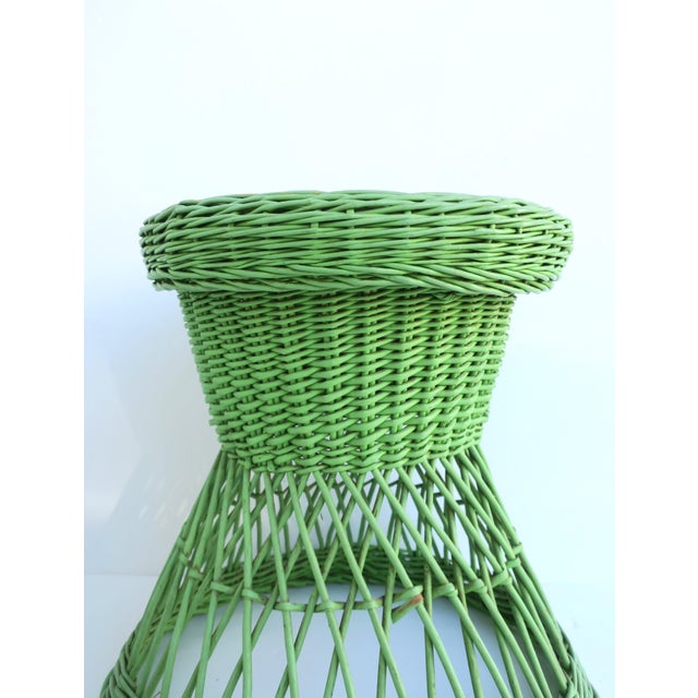 Wicker Stool or Drinks Table | Chairish