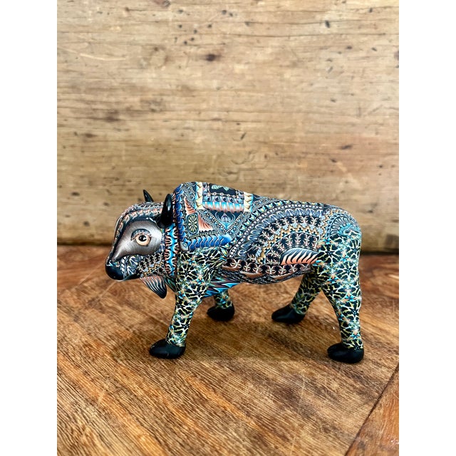 Fimo Clay Buffalo Sculpture by Artist Jon Stuart Anderson | Chairish