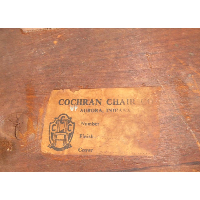 Vintage William & Mary Style Wood Bench With Storage Space by Cochran ...