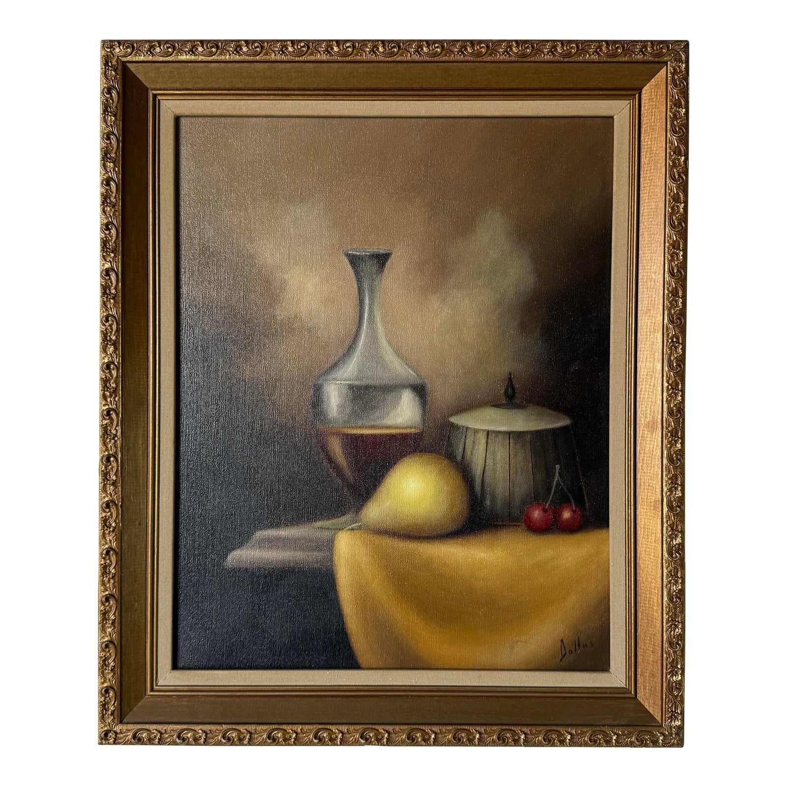 80's Paul Dallas Still Life Oil Painting, Framed | Chairish