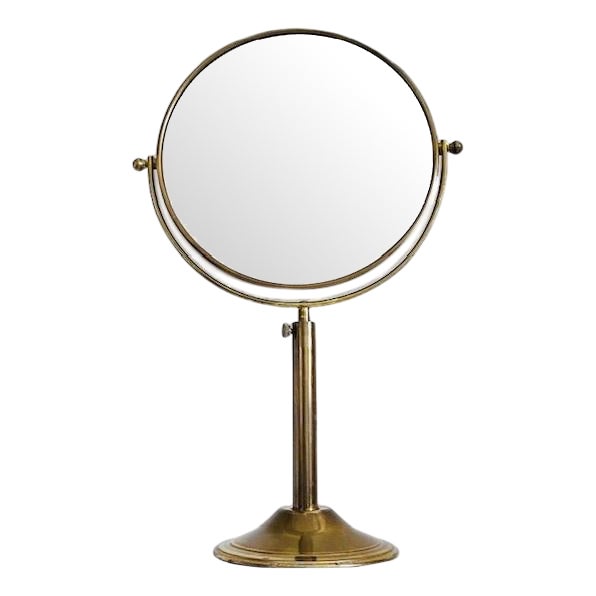 Vintage Table Mirror in Brass, 1950s | Chairish