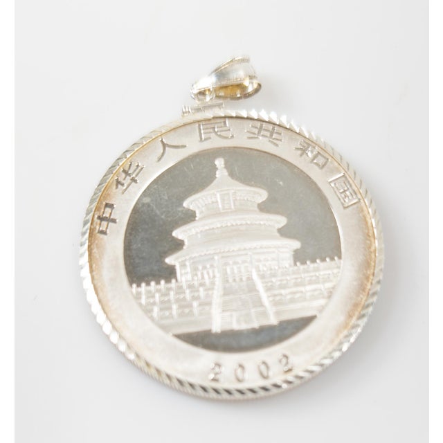 2002 Chinese Sterling Silver .999 Panda 10 Yuan Coin | Chairish