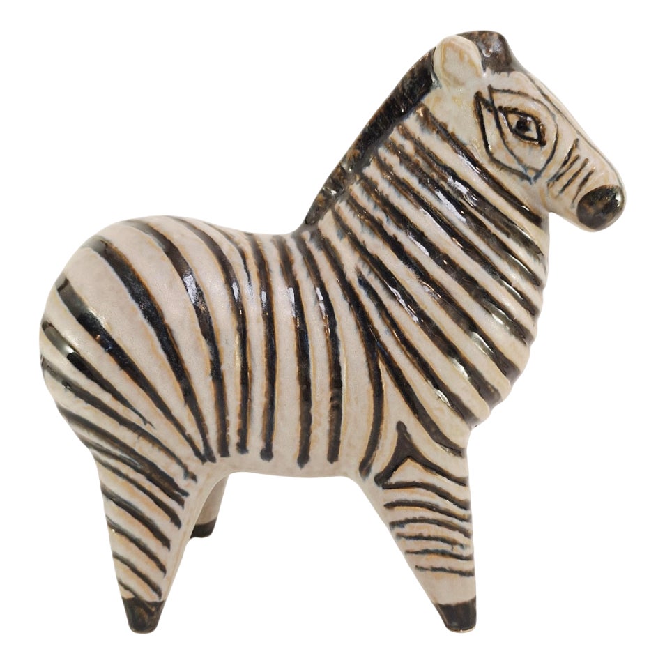 Zoo Zebra Figurine by Lisa Larson for Gustavsberg | Chairish