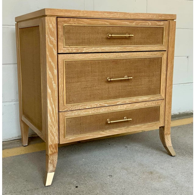 Villa & House Modern Cerused Oak Paulina Side Table | Chairish