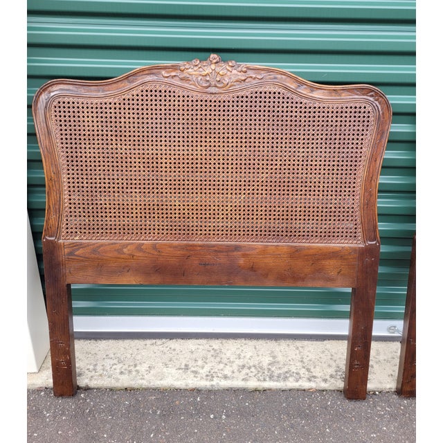 Pair of Henredon French Cane Twin Headboards | Chairish
