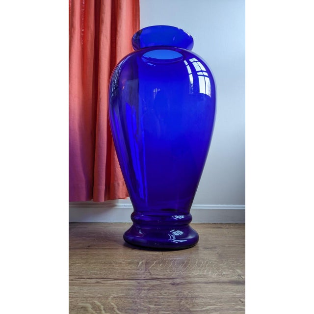 Vintage Pilgrim Masterworks Glass Cobalt Blue Empire Vase | Chairish