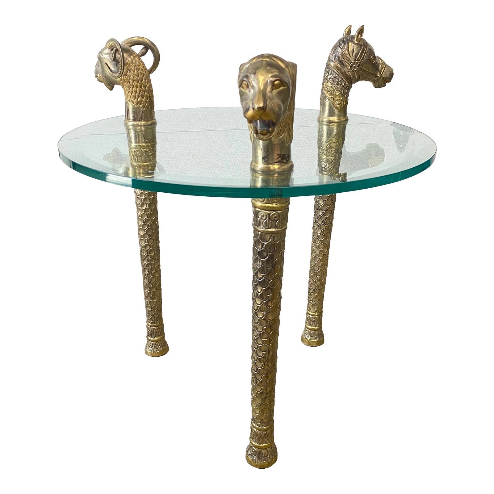 1970s Animal Head Side Table | Chairish
