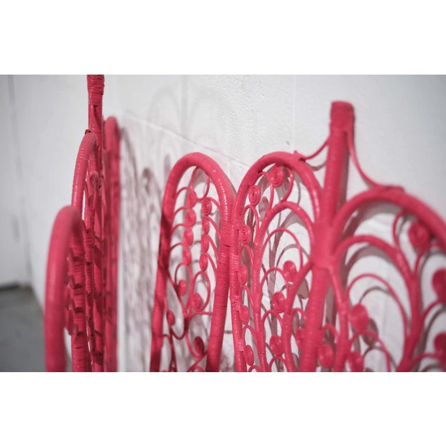 Mid Century Boho Rattan Heart Motif Twin Headboards - a Pair | Chairish