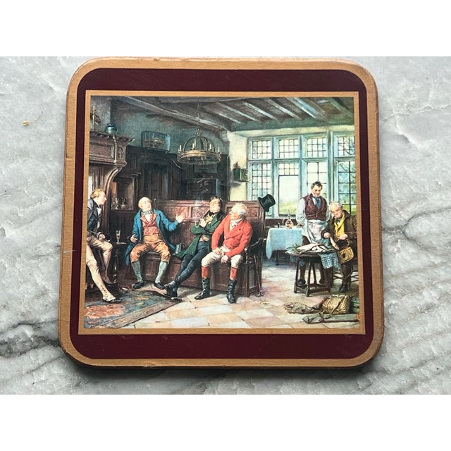 1950s Set of Gentlemen’s Old World Coasters Depicting 18th Century ...