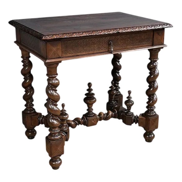 Small Louis XIII Desk in Oak | Chairish