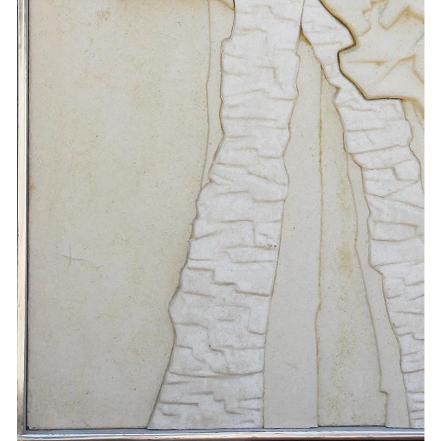 1968 "Polyurethane Relief #16" White Abstract Geometric Sculptural ...