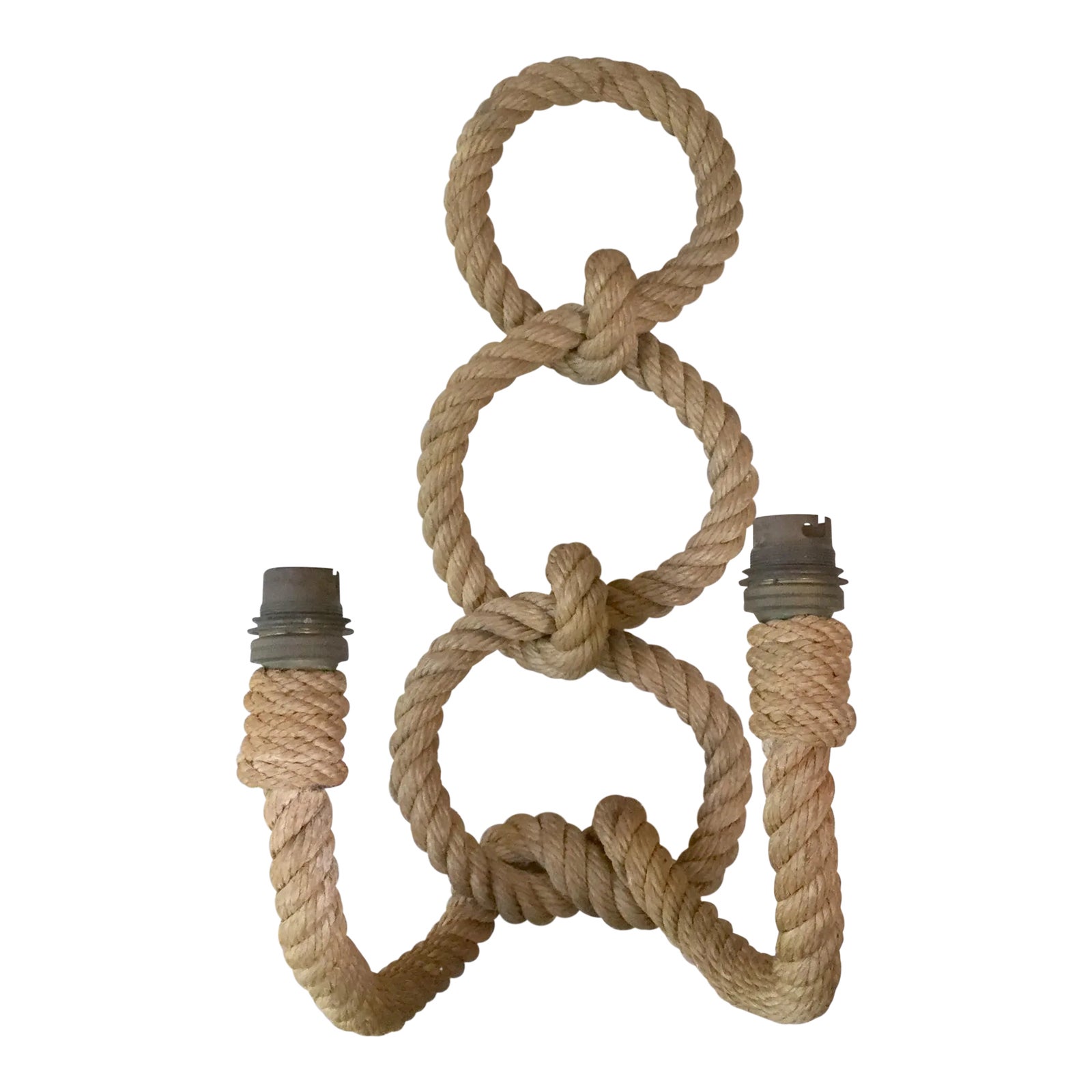 1960 Rope Sconce Audoux Minet | Chairish
