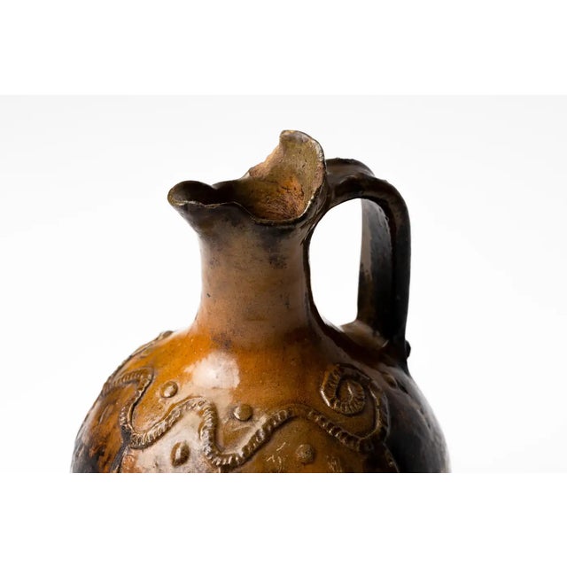 Antique Spanish Colonial Majolica Pottery Water Vessel Pitcher | Chairish