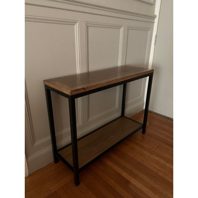 Wood and Metal Console Table | Chairish