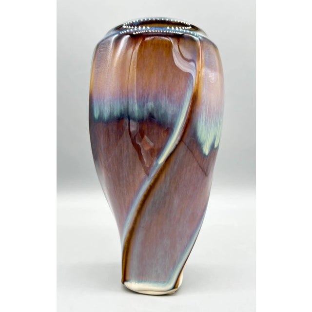 Contemporary Bill Campbell Studio Pottery Vase Signed | Chairish