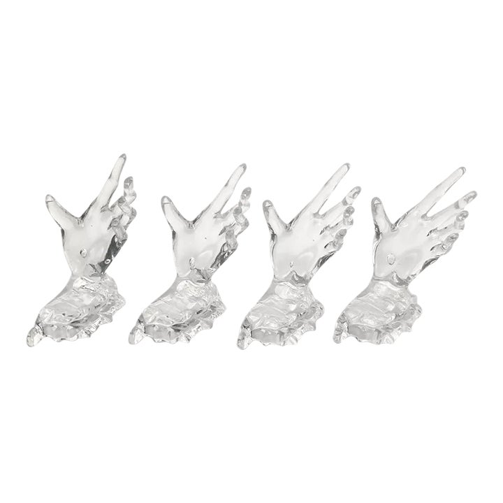 1970s Nancy Funk-Style Set of 4 Postmodern Acrylic Hand Wall Hooks ...