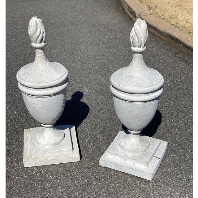 Early 20th Century Carved Wood Finials - a Pair | Chairish