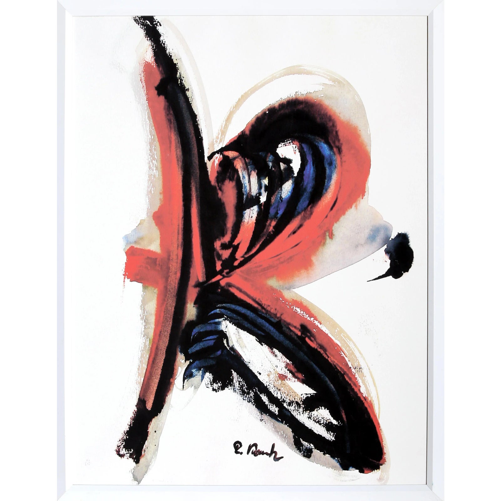 Untitled, Red Abstract, Robert Kautz Digital Print | Chairish